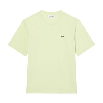Lacoste T-shirt doux en coton coupe d&eacute;contract&eacute;e - Femme - Tops - Vert - Taille: 34 FR