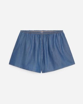 Arket Pull-on-Shorts Aus Denim -Blau