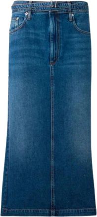 Sportmax Femme, Jupes, Bleu, Taille: 40 FR Biblios Denim Skirt