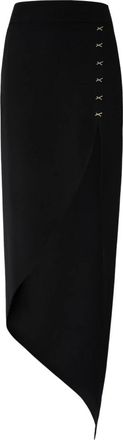 Genny Femme, Jupes, Noir, Taille: 40 FR Jupe Maxi Asym&eacute;trique Orn&eacute;e de Cristaux