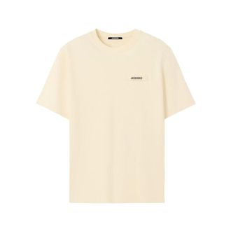 Jacquemus Homme, Tops, Beige, Taille: S Le T-Shirt Gros Grain
