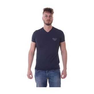 Armani Jeans Casual Logo Print Top - - Tops - Herren - Blau - L