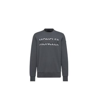 Moncler Moncler Logo Cotton Jersey Long Sleeve T-shirt, Men, Gray, Size: 3xl