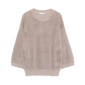 PESERICO Femme, Pulls, Brun, Taille: 40 FR Pull ras du cou