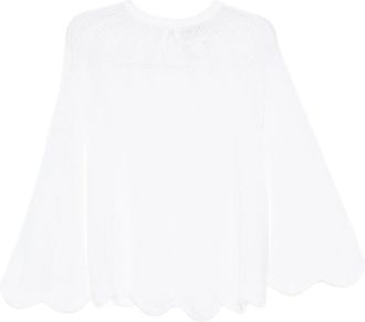 Forte_Forte Forte Pull en mohair bross&eacute; au point pointelle Forte