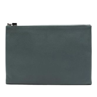 Herm&egrave;s Pre-owned Evercolor Clutch - Femme - Pre-owned - Gris - Taille: ONE Size
