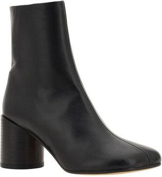 Maison Margiela Square-Toe Lamb Leather Ankle Boot - Black