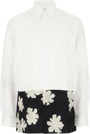 Dries Van Noten Homme, Blouses et Chemises, Blanc, Taille: XL Chemise &agrave; motif floral