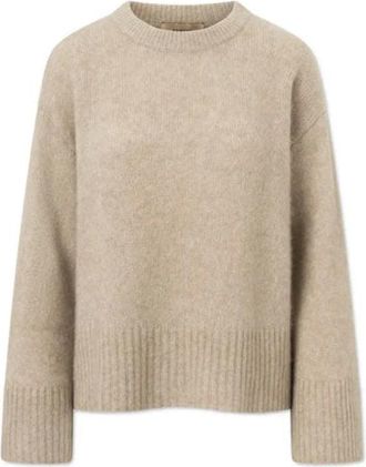 Rue De Tokyo Homme, Pulls, Beige, Taille: L Pull Col Rond Boxy Cachemire Soie