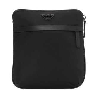 Emporio Armani Sac bandouli&egrave;re plat en nylon - Homme - Sacs - Noir - Taille: ONE Size