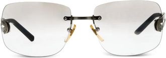 Dolce & Gabbana Eyewear lunettes de soleil à logo carré - Argent