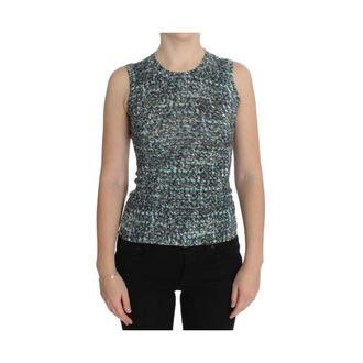 Dolce & Gabbana Gilet Pull - Femme - Tops - Bleu - Taille: 44 FR