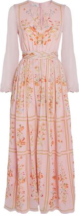 Giambattista Valli Silk Floral Maxi Dress Size L