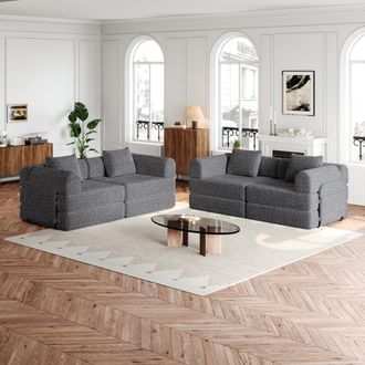 tidyard Schlafsofa 2-in-1 mit Staufach, Faltbare G&auml;stematratze, Metallrahmen, vielseitige Konfiguration, Stahlrahmenunterst&uuml;tzung, rutschfeste Unterlage f&uuml;r W