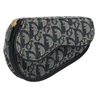 Dior Pre-owned Trotter Canvas Pouch - - Pre-owned - Damen - Blau - ONE SIZE