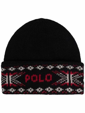 Polo Ralph Lauren Beanie mit Logo - Schwarz
