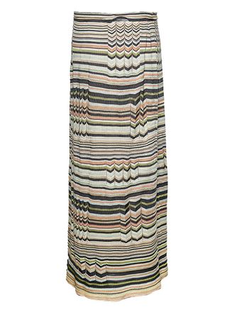 Missoni jupe longue &agrave; motif zigzag - Tons neutres