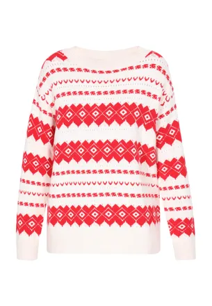 Mymo Pullover Frauen Wei&szlig;
