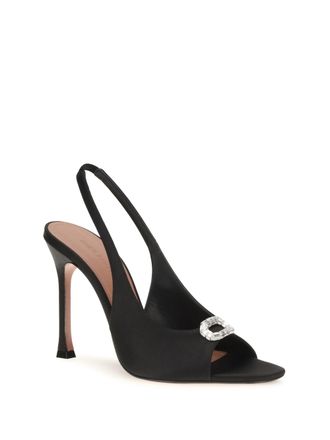 Amina Muaddi Slingback Sandals - Black
