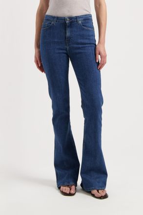 Mud Jeans Damen vegan Jeans High Flared Isy Stone Indigo