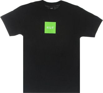 HUF Essentials Box Logo Tee Schwarz - - Tops - Herren - Schwarzk - XL