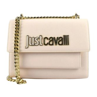 Just Cavalli Umh&auml;ngetasche mit Metall-Schriftzug - - Bags - Damen - Beige - ONE SIZE