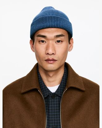 Arket Beanie In Indigo -Blau