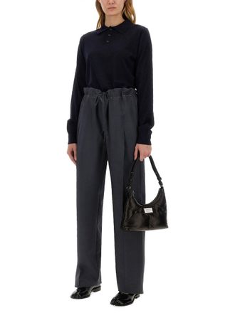 Maison Margiela Wool Polo Sweater - Blue