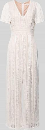 Apricot Jumpsuit mit V-Ausschnitt