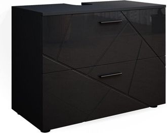 Vicco Meuble sous vasque simple Irma, Anthracite Haute brillance, 80 x 58.6 cm