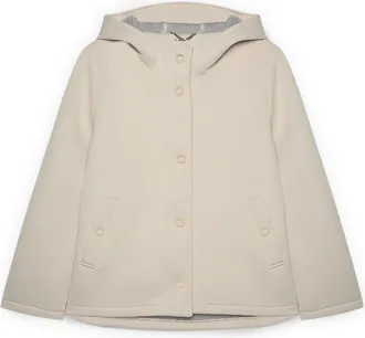 Fiorella Rubino Femme, Vestes, Beige, Taille: 56 FR Veste Scuba &agrave; Capuche
