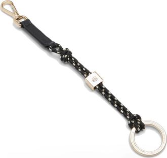 Piquadro Runder Leder-Schl&uuml;sseletui mit Karabiner und Ring - - Accessories - Damen - Schwarzk - ONE SIZE