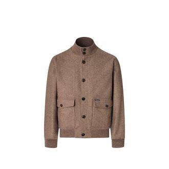 Fa&ccedil;onnable Blouson en laine m&eacute;lang&eacute;e Prince de Galles