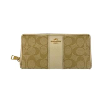 Coach Pre-owned Plastik Portemonnaie - - Pre-owned - Damen - Beige - ONE SIZE