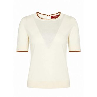 Max Mara Strickpullover mit Rundhalsausschnitt - - Knitwear - Damen - Wei&szlig; - XS