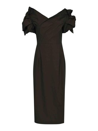 Liviana Conti Robe Au Genou - Marron Fonc&eacute;