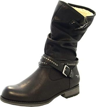 Mustang Jeans Bottine Femme 1139-624, Pointure:40 EU, La Couleur:Noir