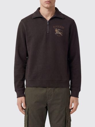 Burberry Baumwoll-Sweatshirt mit halbem Rei&szlig;verschluss und Equestrian Knight-Logo