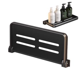 Generico faltbares Aluminium-Design, platzsparender Organizer | Graue Konstruktion 30 x 12,7 cm mit Leichter Konstruktion f&uuml;r Badezimmer, K&uuml;che, Toilette, Inne
