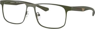 Emporio Armani Ea1163 Quadratische Brille - - Accessories - unisex - Gr&uuml;n - 55 MM