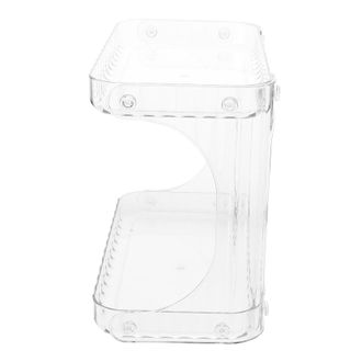 Soimiss Doppelst&ouml;ckiges Badezimmer Regal aus Pet f&uuml;r Parf&uuml;m und Lotion Minimalistischer Aufbewahrungsst&auml;nder mit Modernem Design Vielseitig f&uuml;r Bad K&uuml;che und 