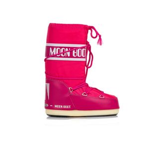 Moon Boot Pink Schneestiefel zum Schlupfen mit Schn&uuml;rung - - Shoes - Damen - Rosa - 35 EU