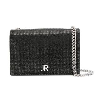 John Richmond Schwarze Umh&auml;ngetasche mit Strass - - Accessories - Damen - Schwarzk - ONE SIZE