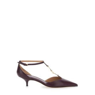 Ferragamo Bordeaux Pumps mit niedrigem Absatz - - Shoes - Damen - Rot - 40 EU