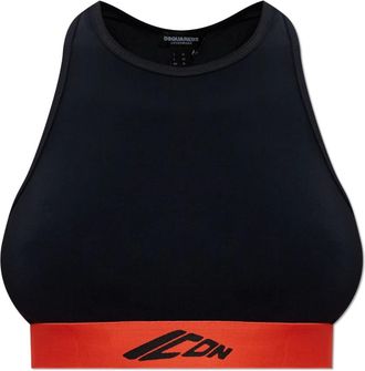 Dsquared2 Femme, Sport, Noir, Taille: 44 FR Top de lingerie