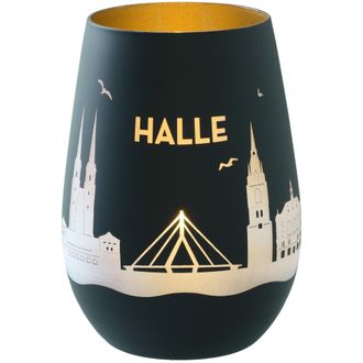 Goodtimes Windlicht Halle Skyline (Schwarz & Gold)