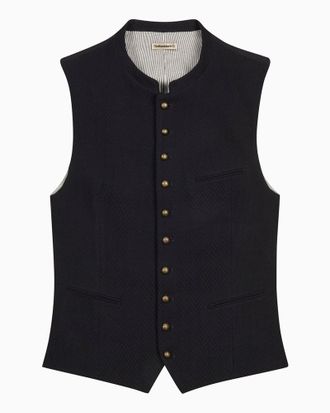 Gottseidank Trachtenweste aus Baumwolle mit Fischgr&auml;t-Muster in