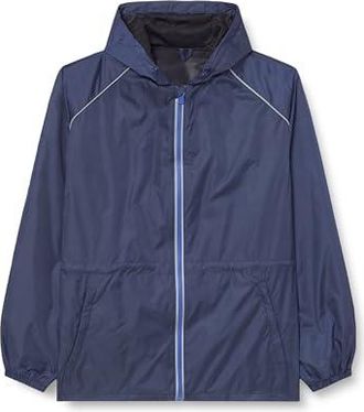 Perletti Veste Homme Imp&eacute;rmeable &agrave; Capuche D&eacute;tails R&eacute;fl&eacute;chissants - Coupe Vent Homme R&eacute;sistant L&eacute;ger Sport Running Pliable - Poncho Veste de Pluie Neige Imperm