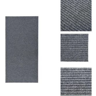 vidaXL Vidaxl - Schmutzfangl&auml;ufer Grau 100x200 cm - Schmutzfangmatte - Laufmatte - Flurmatten - Wohnzimmerteppich - Treppenlaufmatte