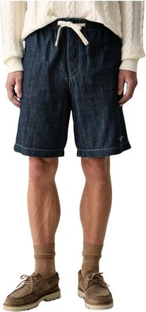A|X Armani Exchange Shorts coupe droite en denim de coton d&eacute;lav&eacute; - Homme - Shorts - Bleu - Taille: W36